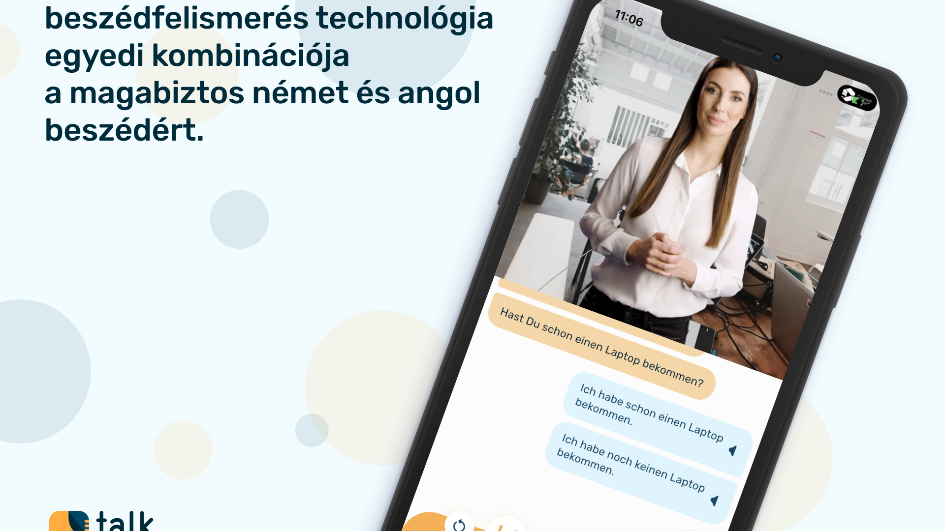 Talk@Ease angol és német beszédgyakorló mobilapp